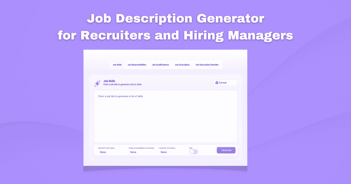 Free Job Description Generator | Job Description AI